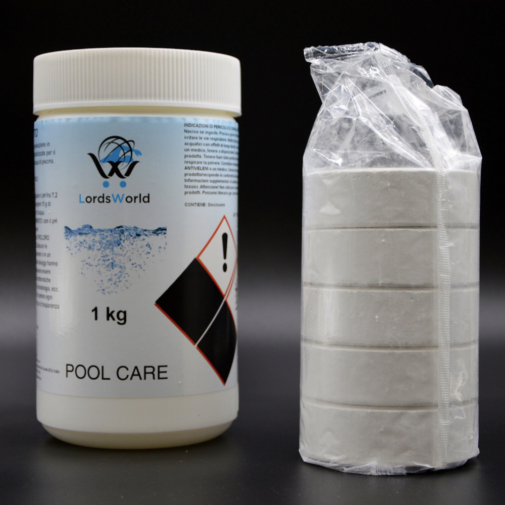 200g Slow-Dissolving Trichloro Tablets for Pool Water Maintenance